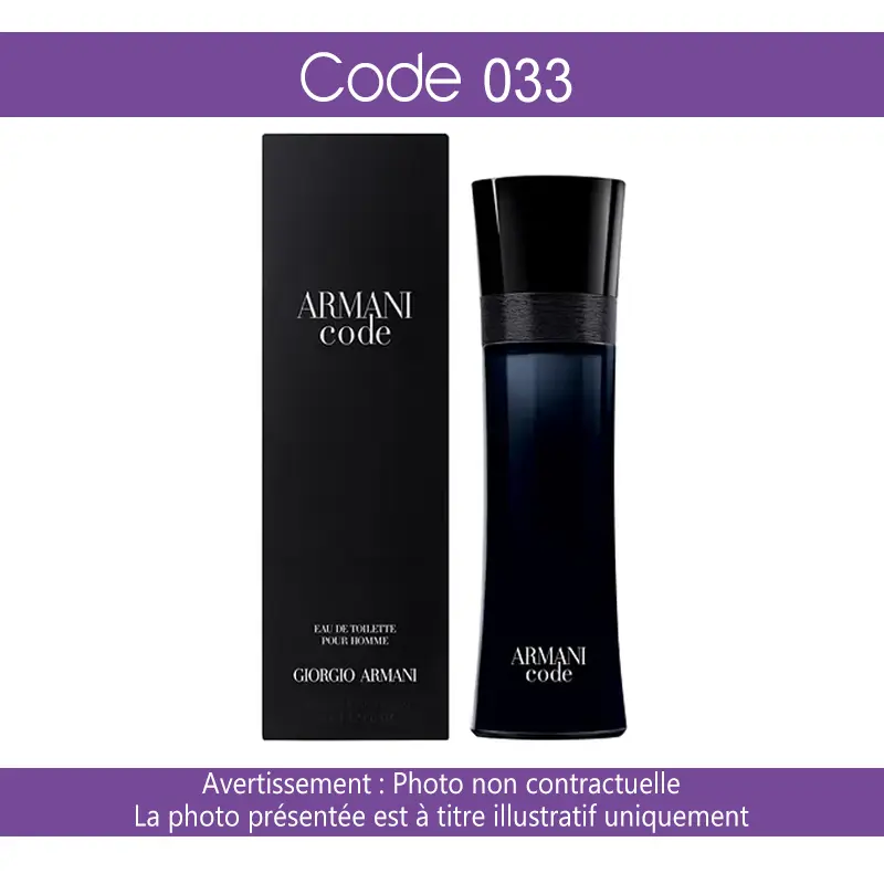Parfum Chogan Homme Inspiré de Black Code par Giorgio Armani - 033